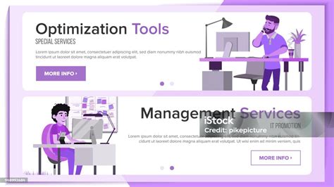 수평 배너 웹사이트 디자인 벡터입니다 비즈니스 인터페이스입니다 응답 Ux 디자인입니다 만화 문자입니다 기회 양식입니다 일러스트 레이 션 공란에 대한 스톡 벡터 아트 및 기타