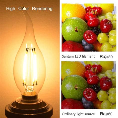 Dimmable Filament Led Candle W Ca E Filament Dimmable Candelabra Light Bulbs Bent Tip