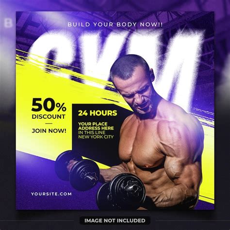Premium Psd Fitness Gym Workout Social Media Post