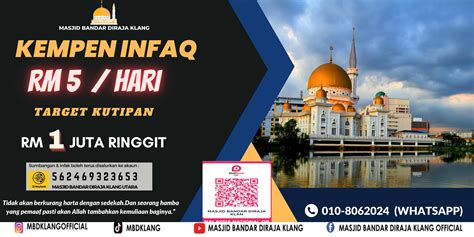 Masjid Bandar Diraja Klang Infaq Rm 5 Hari