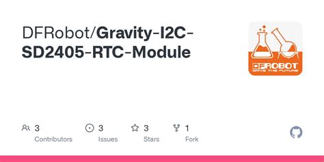 GitHub DFRobot Gravity I2C SD2405 RTC Module