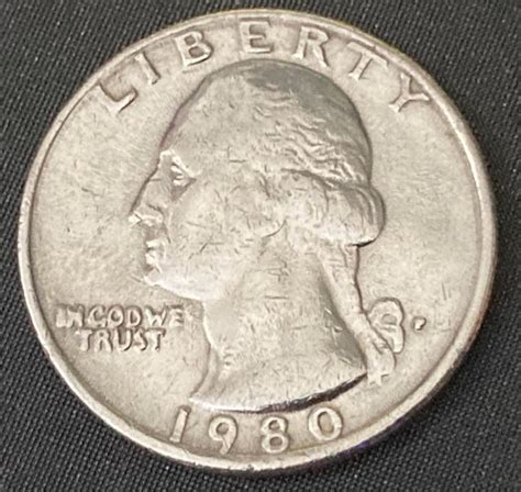 Rare 1980 Filled P Mint Mark Error Coin Washington Quarter Us Etsy