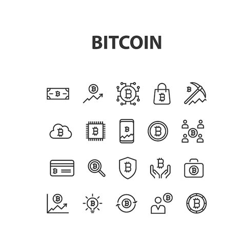 Premium Vector Bitcoin Icons