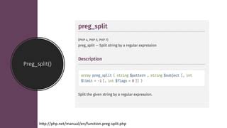 PHP Explode Preg Split Test PPT