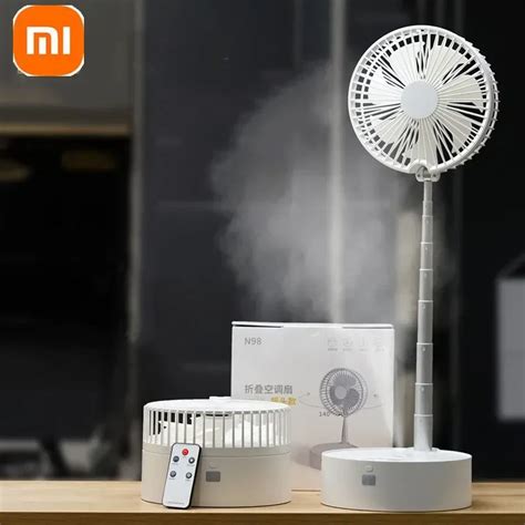 탁상용선풍기 샤오미 여름 휴대용 바닥 접이식 선풍기 N98 충전식 스탠딩 Usb 스프레이 티몬