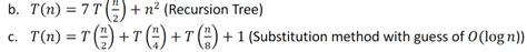 Solved Find Upper Bounds O N Notation For The Following Chegg