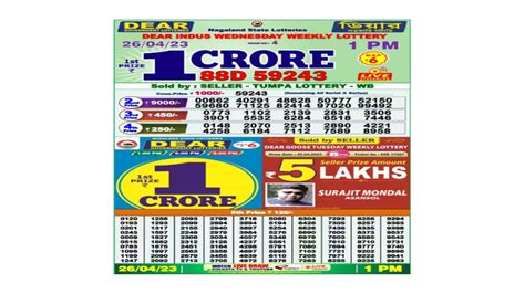 Nagaland State Lottery April 26 2023 Check Winners List For Sambad