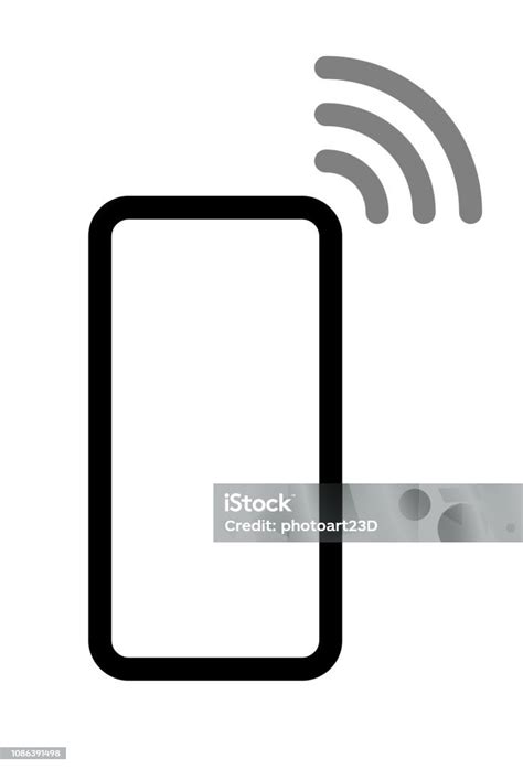 물결 기호 아이콘블랙 회색 간단한 평면벡터와 스마트폰 검은색에 대한 스톡 벡터 아트 및 기타 이미지 검은색 곡선 그래픽 사용자 인터페이스 Istock