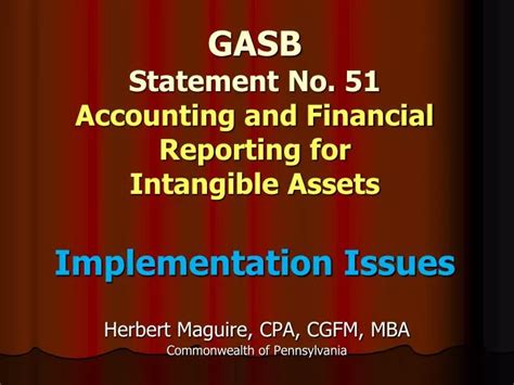 PPT GASB Statement No Accounting And Financial Reporting For Intangible Assets