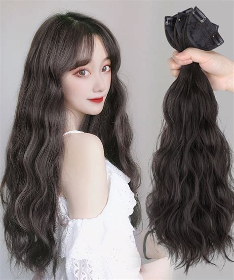 히피스타일 펌 붙임머리 헤어피스 3개 1셋트 에이블리