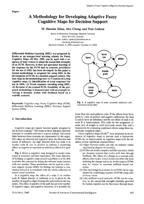 Pdf A Methodology For Developing Adaptive Fuzzy Cognitive Maps For Decision Support