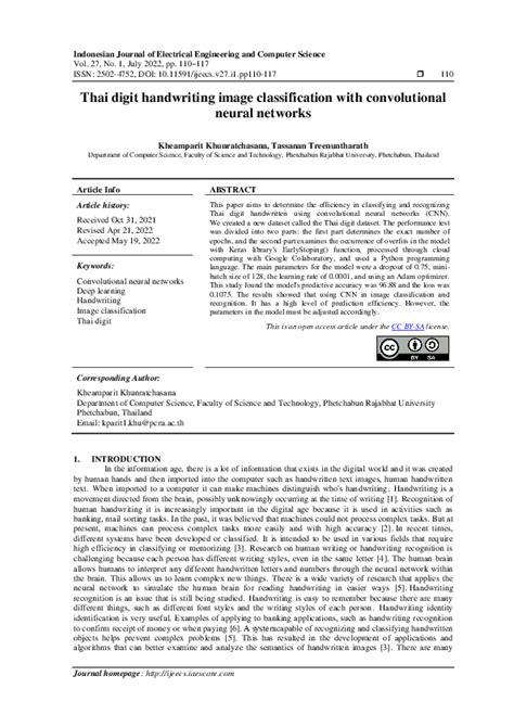 pdf thai digit handwriting image classification with convolutional