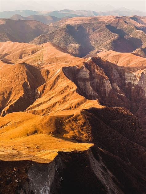 Aerial View of Desert Mountains and Valleys