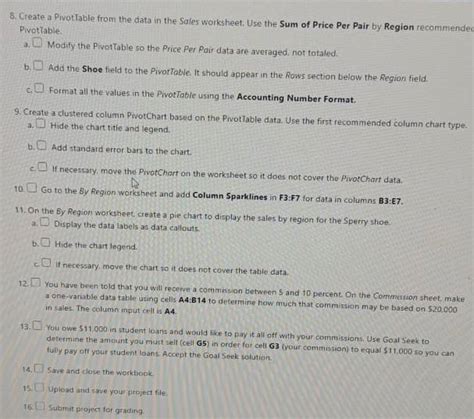 Create A Pivotlable From The Data In The Sales Worksheet Use The Sum
