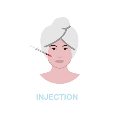 Premium Vector Injection Flat Icon Colored Element Sign From Cosmetology Collection Flat