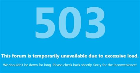 Excessive Load Warning Forums