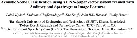 2017 Acoustic Scene Classification Using A Cnn Supervector System Trained With Auditory And