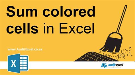 Sum Cells By Color Of Cells In Excel YouTube