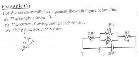 Solved Example For The Series Parallel Arrangement Shown Chegg Com