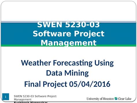 pptx software project management for weather forecasting using data
