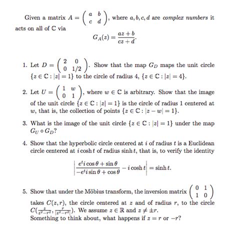 solved given a matrix a a b c d where a b c d are