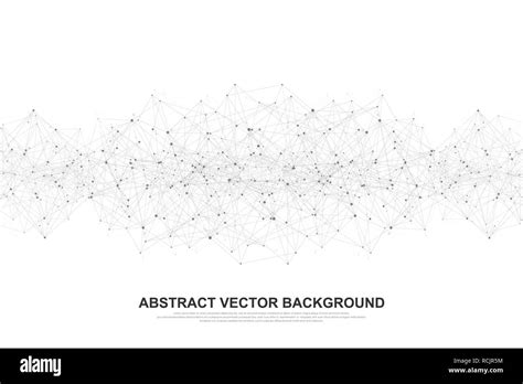 Abstract Polygonal Background With Connected Lines And Dots Minimal Geometric Pattern