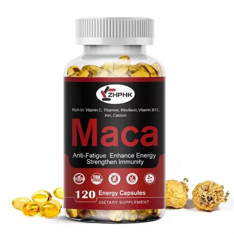 Bonzelo Organic Maca Root Capsules 120 Pills Peruvian Maca Extract