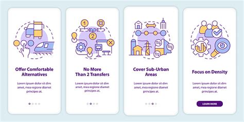 Building Mobility Services Onboarding Mobile App Screen Stok Vektör