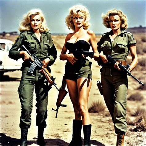 Commando Girls Brigitte Bardot Marilyn Monroe By Victor584694 On Deviantart