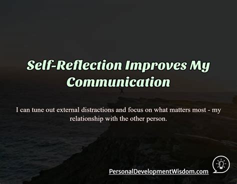 Self Reflection Improves My Communication Personal Development Wisdom