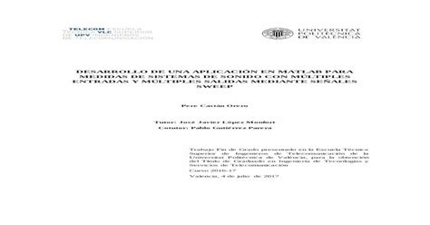 Desarrollo De Una AplicaciÓn En Matlab Para Medidas · Diferentes