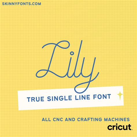 Single Line Font For Cricut And Inscape Ttf And Otf Supplied True Single Line Font “lily