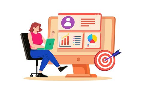 Premium Vector A Market Researcher Collects Data And Conducts