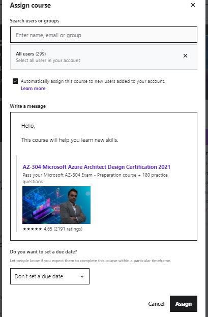 how to create an auto assign rule udemy business