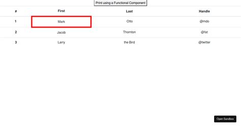 React Print Codesandbox
