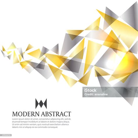 골드 및 실버 모던 트라이앵글 아트 추상배경 벡터 디자인 프리즘에 대한 스톡 벡터 아트 및 기타 이미지 프리즘 3차원 형태