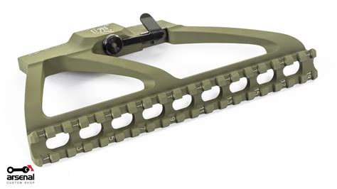 Arsenal Scope Mount With OD Green Cerakote For AK Variant Rifles With Side Rail At K Var