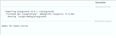 Rust Formatting Print Statements Geeksforgeeks