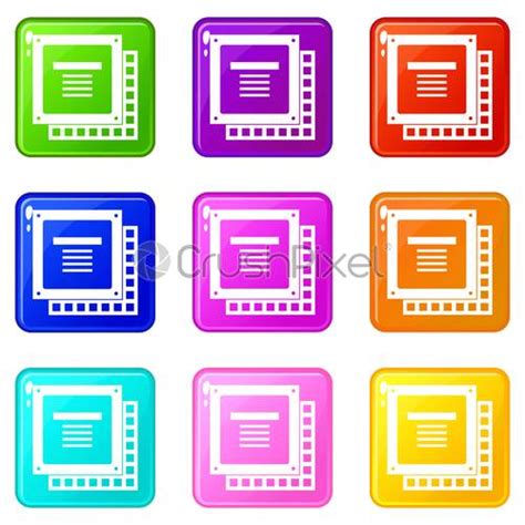 Computer Cpu Processor Chip Set 9 Stock Vector 4343986 Crushpixel