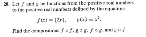 Solved 28 Let F And G Be Functions From The Positive Real