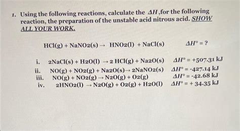 Solved Using the following reactions calculate the ΔH for Chegg