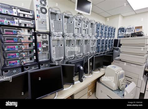 Outdated Corporate Computer Equipment Slated For Recycling Stock Photo Alamy