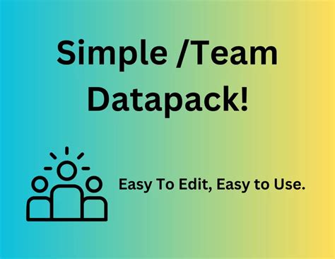 Simplistic Team Datapack Minecraft Data Pack