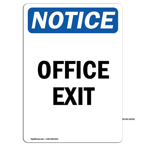 SignMission Office Exit Sign Wayfair