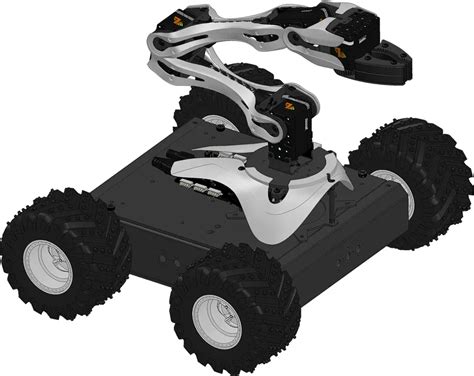 lynxmotion ses v2 robotic arm 4 dof w smart servos assembled robotshop