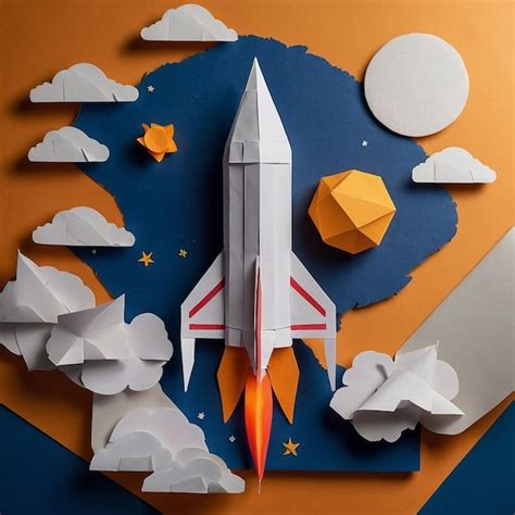 View Of 3d Space Rocket Model Premium Ai Generated Image