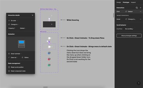 please help me my prototype is not working when i click the icon the