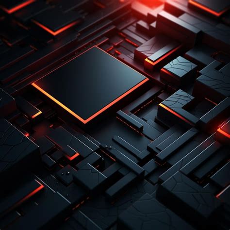 Premium Photo A Close Up Of A Computer Chip With A Red Light On It Generative Ai