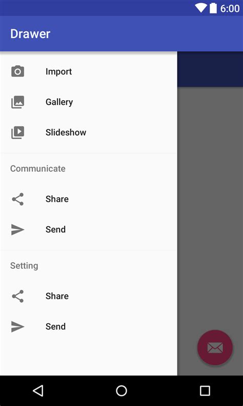 Android Main Category Icons In Navigation Drawers Not Visible Stack