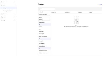 Custom Admin Role Is Unable To View Or Manage Devices
